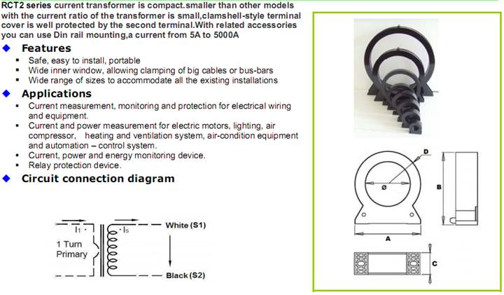 RCT Low Voltage Current Transformers